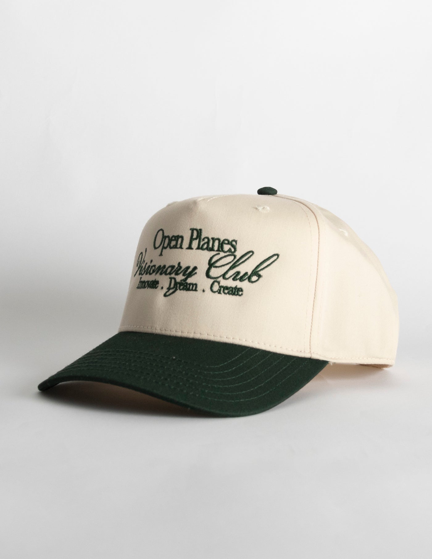VISIONARY CLUB HAT (CREAM/FOREST) – Open Planes